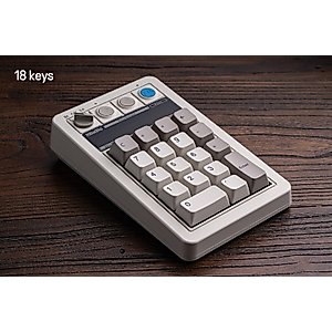 8Bitdo 18 Key Retro Mechanical Numpad, Supports PC & Standard Calculator Mode, Hot-swappable, PC Calculator Shortcut Button, Bluetooth/2.4G/Wired for Windows and Android - M Edition