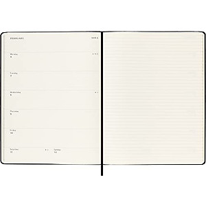 Moleskine 2023 Weekly Notebook Planner, 12M, Extra Large, Black, Hard Cover (7.5 x 10)