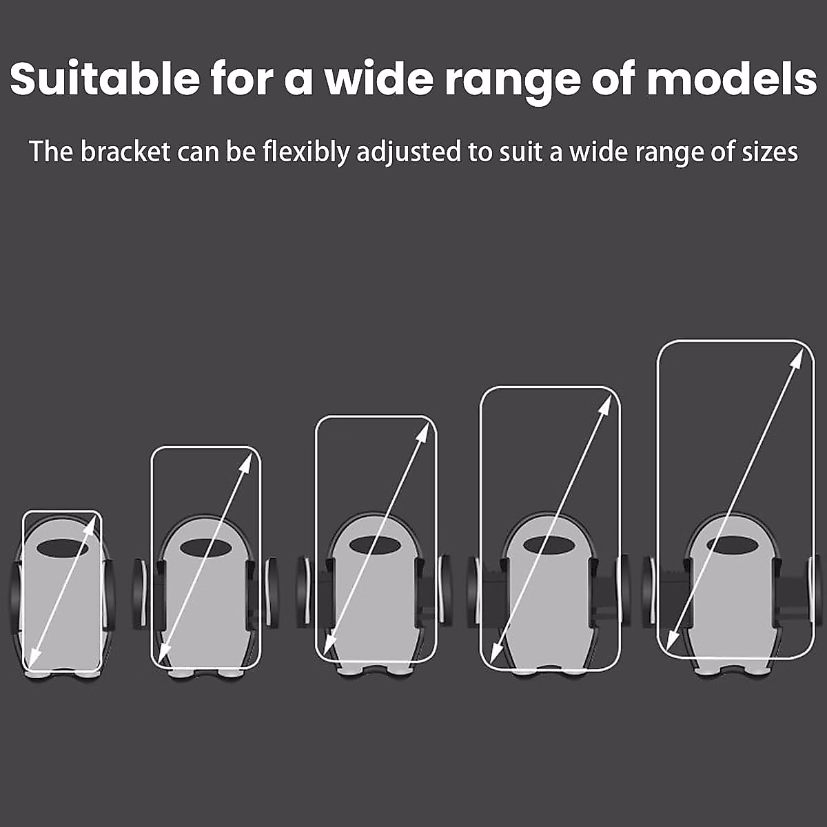 AUCELI Car Phone Holder for Air Vent, Universal Hands-Free Car Cell Phone Mount, Big Phones & Thick Case Friendly, Auto Phone Clamp Cradle for iPhone 14 13 12 Pro Max and More Smartphones