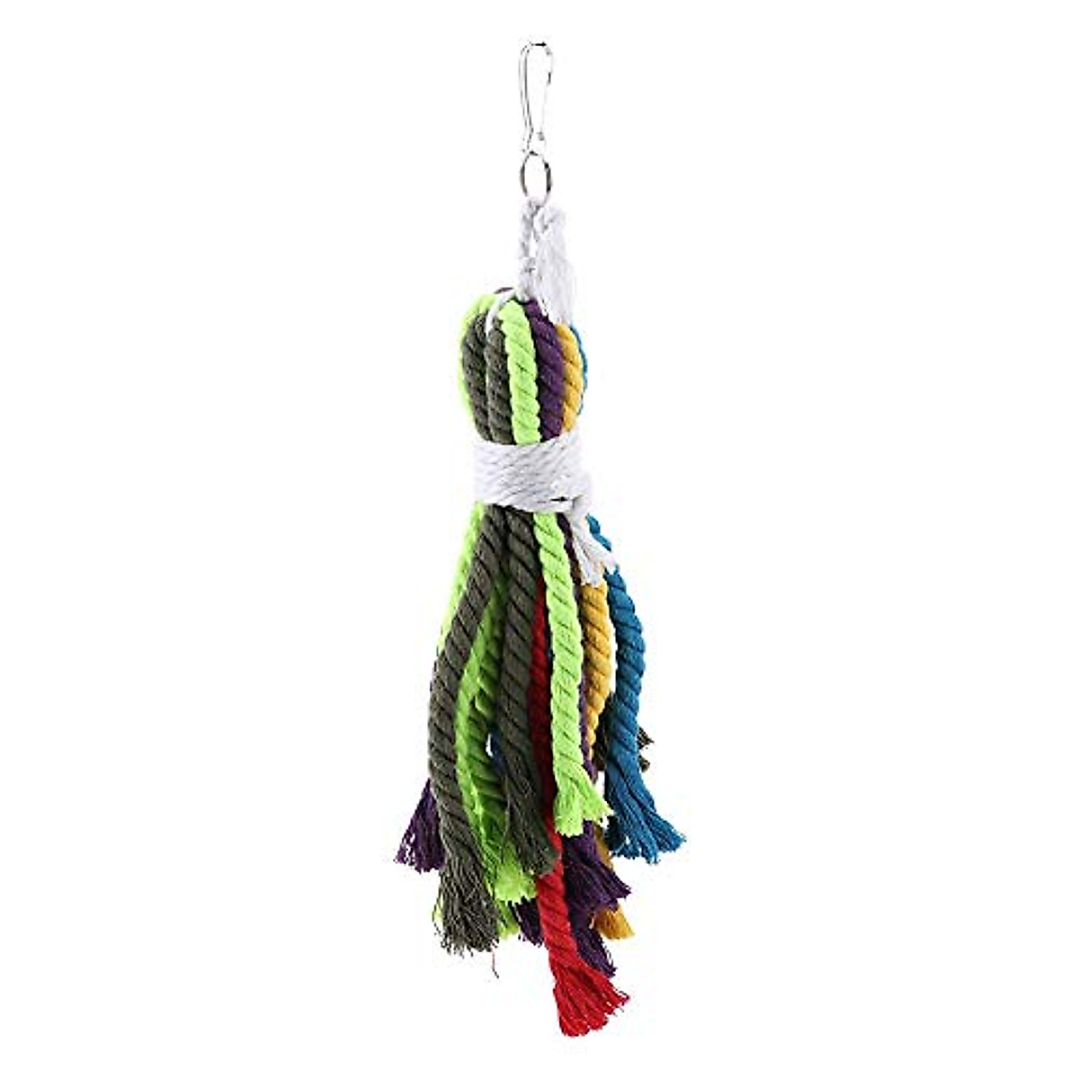 Parrot Colorful Preening Grooming Ropes Bird Chewing Toys Rope Toy Natural Cotton Cage Accessories for Amazons African Grey Cockatoos Conure Lovebird Lory