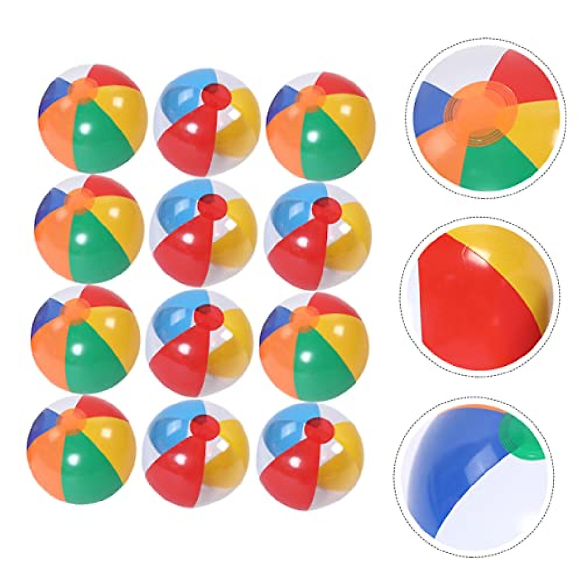 Alasum 12PCS Beach Ball Beach Toys for Kids Kid Outdoor Toys Inflatable Toys for Kids Swimming Pool for Kids Outside Toys Summer Water Park PVC Kids Playing Ball Kids Swimming Toy Prom