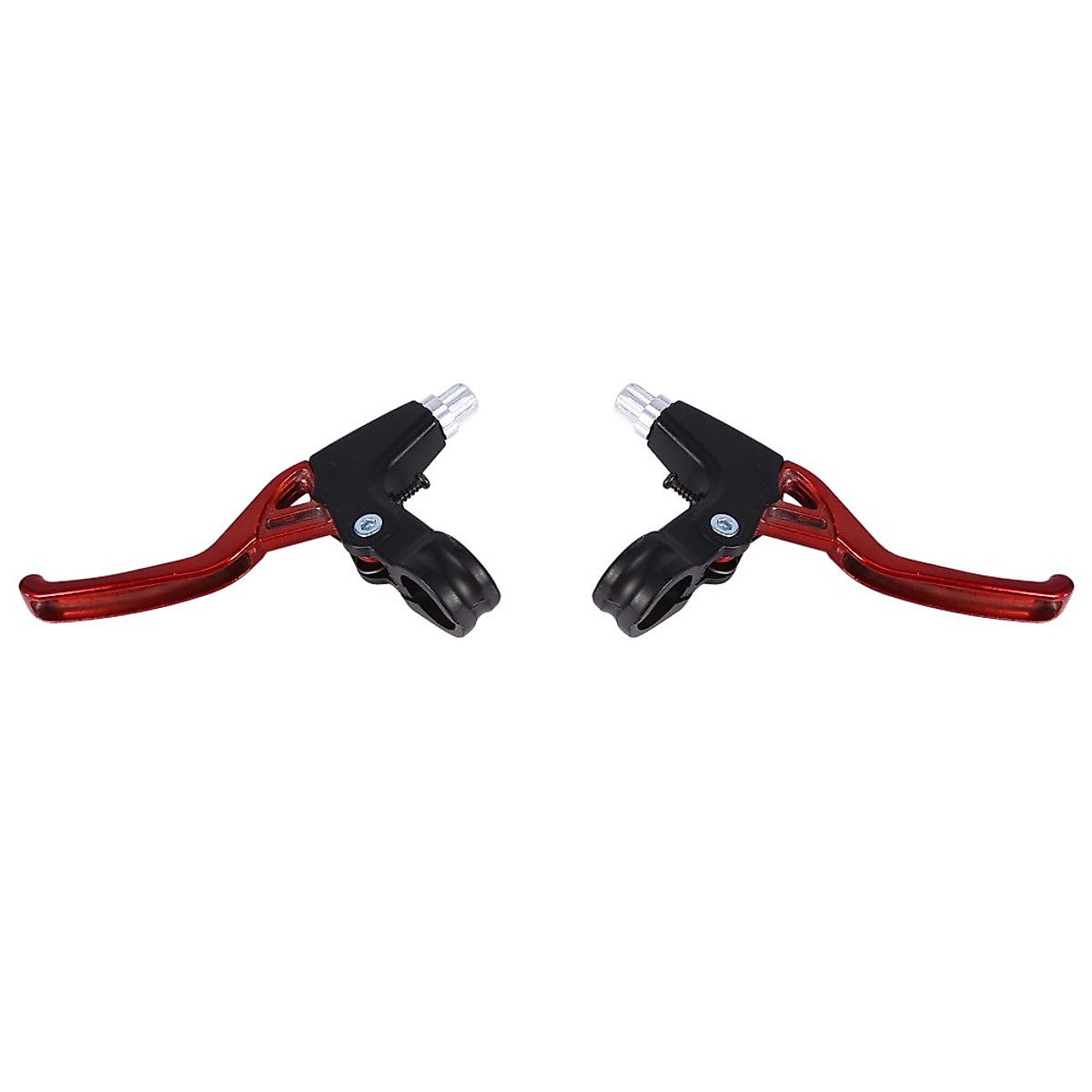 1 Pair Bike Brake Levers, Universal Handlebar Aluminum Alloy Bicycle Handle for for Mountain Bike, Kids Bike, Folding Bike, MTB BMX 2.2cm Diameter (Red)