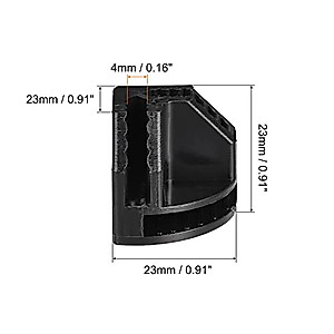 uxcell Plastic Wire Cube Connectors, 23x23mm Grid Buckle Clip for Storage Shelving Cabinet Organizer, Black, 20Pcs