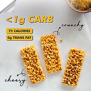 Just the Cheese Bars, Low Carb Snack - Baked Keto Snack, High Protein, Gluten Free, Low Carb Cheese Crisps - 0.8 Ounces (Pack of 10) (Aged Cheddar)