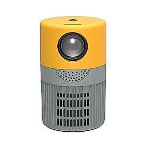 Portable Mini Movie Projector, HD Home Theater Projector Built-in Speaker Compatible with HDMI, USB, Laptop, Computer Small Projectors for Bedroom Outdoor Video Projector (Yellow)