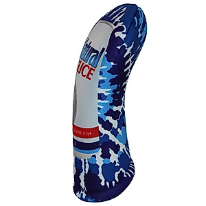 Natural Slice Blue Tie Dye Driver 460cc Club Headcover Handmade by BeeJos