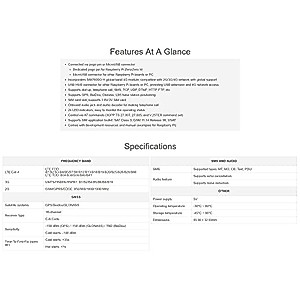 Waveshare SIM7600G-H 4G HAT (B) for Raspberry Pi Supports LTE Cat-4 4G/3G/2G GNSS Positioning Global Band