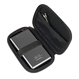 Headphone Amplifier Protective Case for FiiO A5, E12A, E18 KUNLUN Android Phone DAC & AMP, Cayin C5, Xonar U7 MK7.1 USB DAC, with fasterning elastic strap and Mesh Pocket for Cable