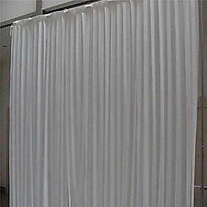 HAORUI Ice Silk Backdrop Curtain for Wedding Ceremony Photography Banquet Event Party 10ft White