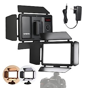 Sutefoto T18 LED Video Light, Indoor & Outdoor 2000 Lumens Panel Light for Photography, IP65 Waterproof & Drop Protection, CRI 96+ Color Temperature Dimmable 3200K-5600K Bi-Color Camera Light