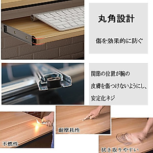 LMDX Slide Keyboard Tray Under Desk - for Keyboard Mouse Holder Workspace Organizers - Adjustable Height Desk Extender - Ergonomic/Protect Eyesight - Slide-Out Keyboard Drawers, White, 70cm x 27cm