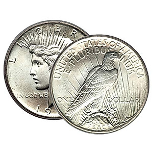 1 - Peace Silver Dollar Mid-1920's Dated Dollar Brilliant Uncirculated US Mint