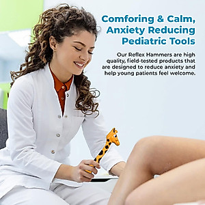 Best Pedia Pals Giraffe Reflex Hammer for proffessional use as Percussion Hammer Instrument Customized to Animal Shape for Pediatric Doctor or Nurse in clinics and Hospital