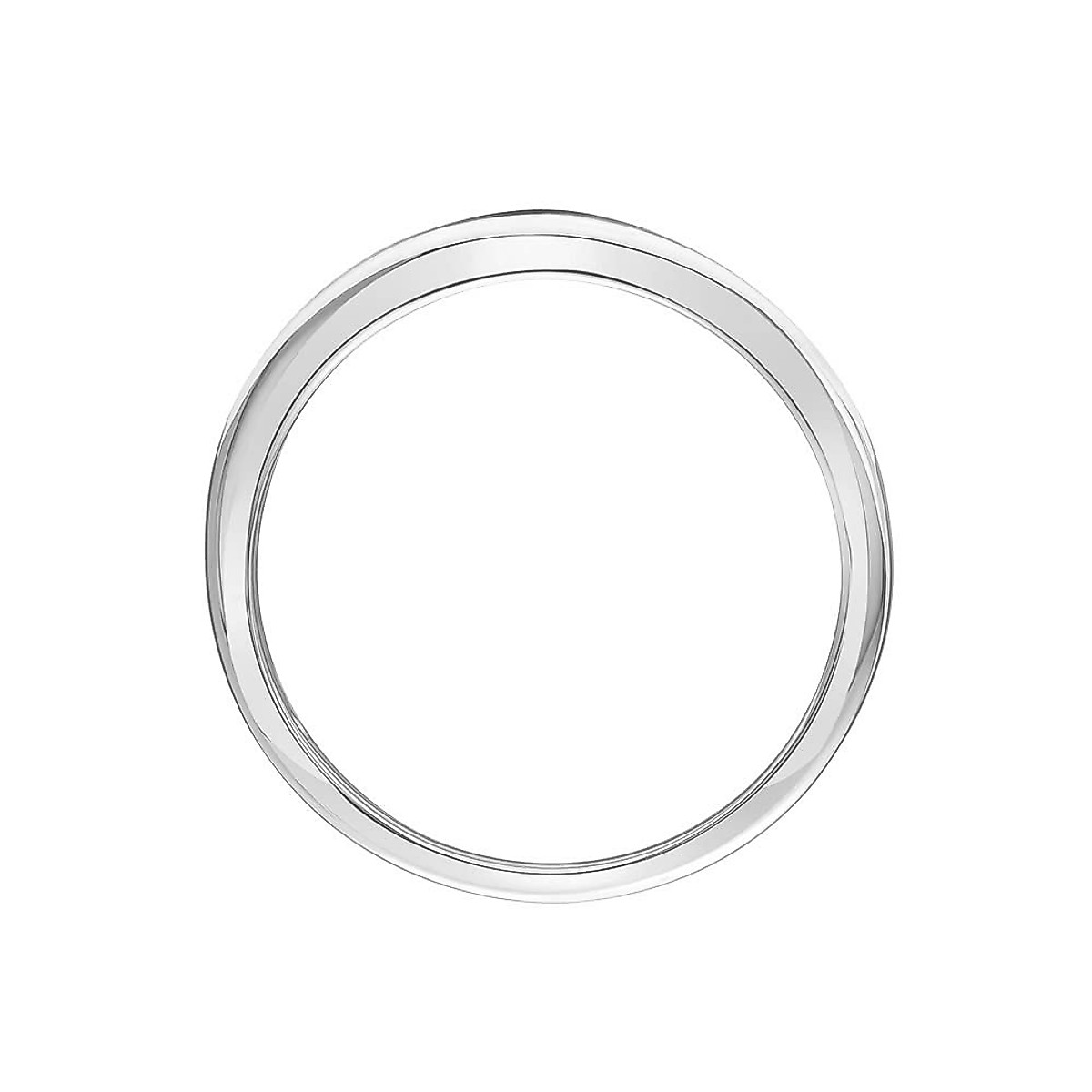 Brilliant Expressions 10K White Gold 1/20 Cttw Conflict Free Diamond Channel-Set Wedding or Anniversary Band (I-J Color, I2-I3 Clarity), Size 7.5