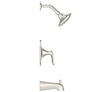 Pfister Weller Tub and Shower Trim Kit (Valve Sold Separately), Single Handle, Brushed Nickel Finish, LG898WRK