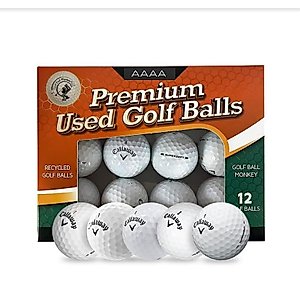 Golf Ball Monkey Cheap Recycled for Callaway Golf Balls White Mix 4A /Near Mint -24 Pk for Callaway Supersoft Golf Balls, Superfast, Superhot, Warbirds, Diablo, Chromesoft, Reva & Hex Tour Soft