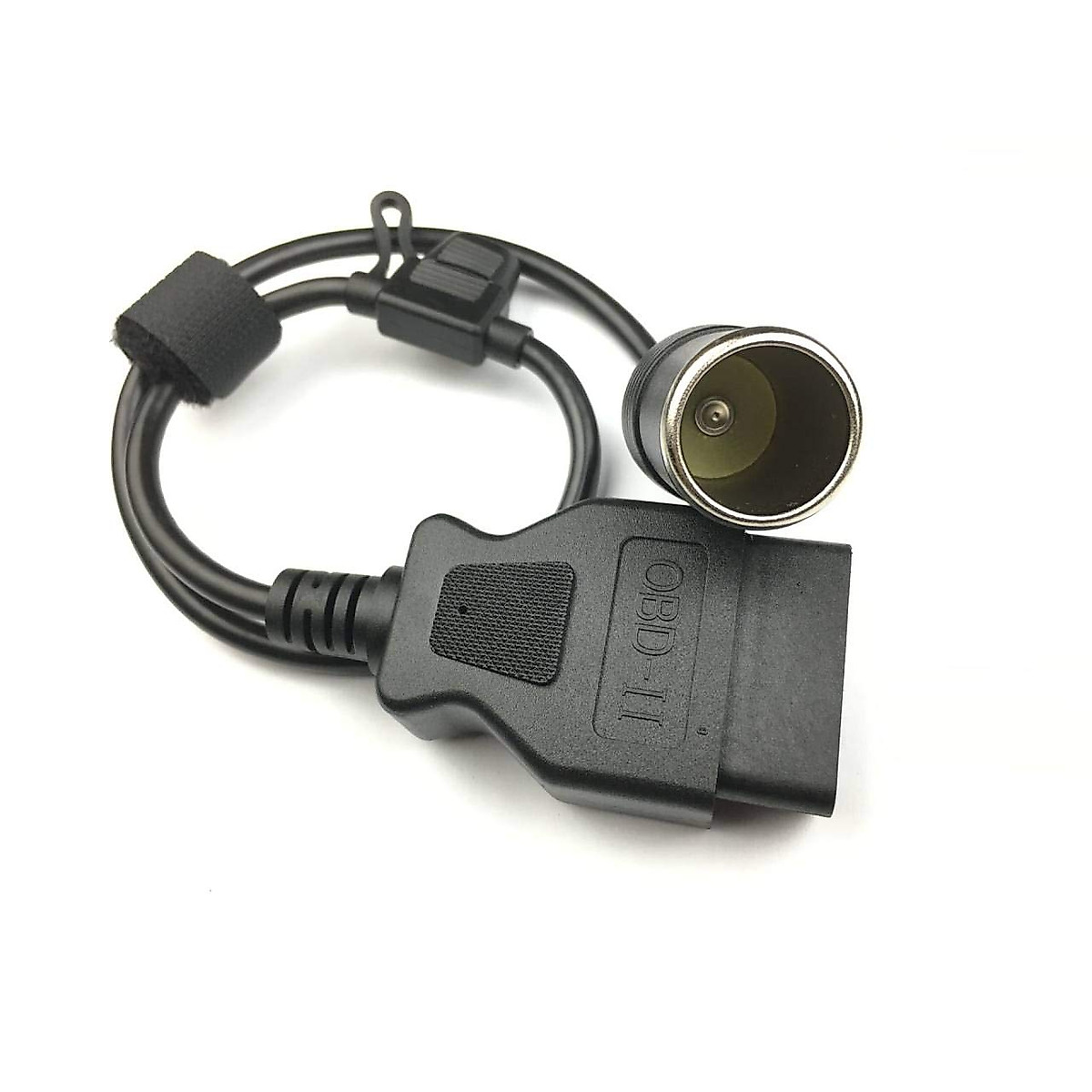 OBD2 to Cigarette Lighter Female Connecter Vechile Car Constant Power Cable 16AWG Safely with 15A Fuse