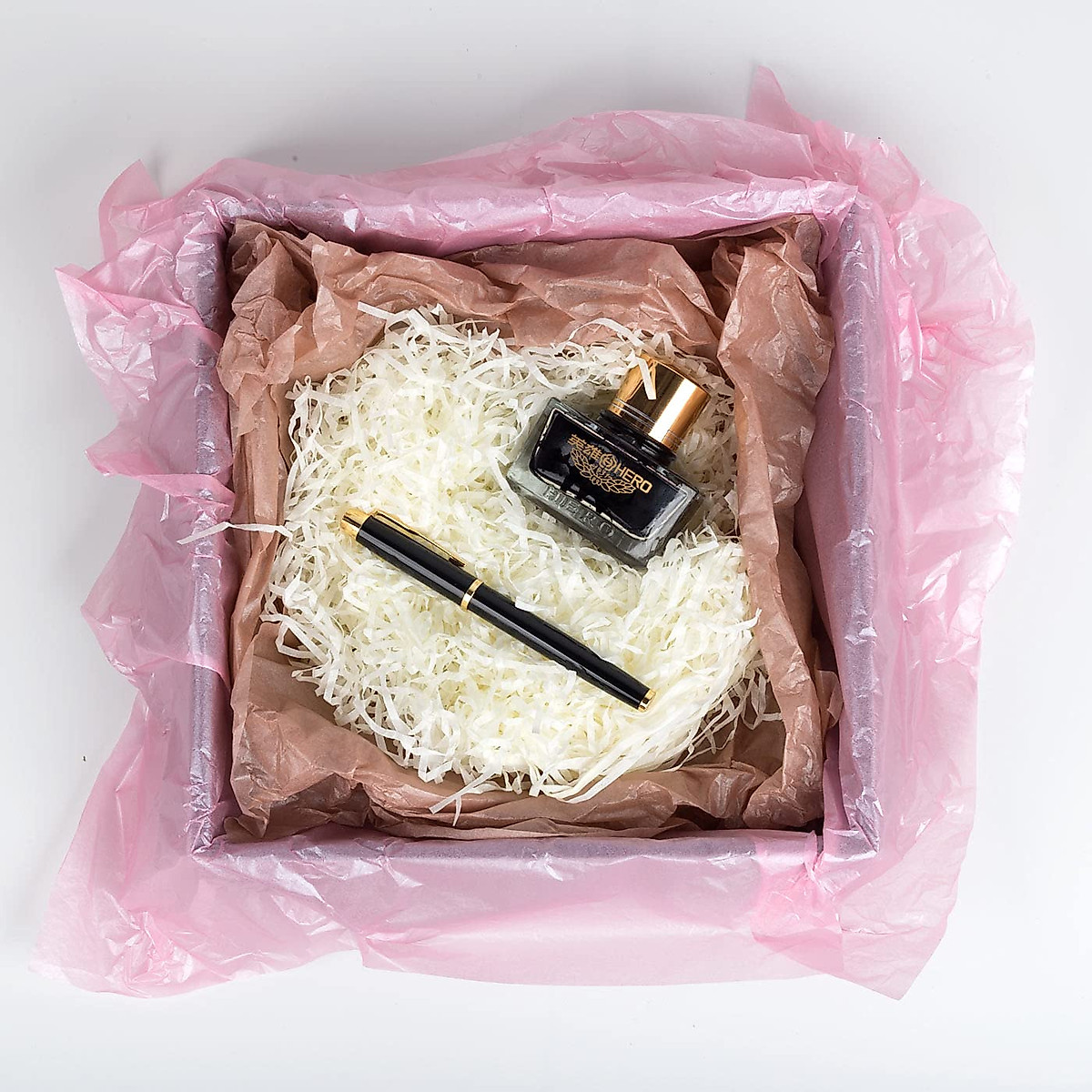 Feibmir 60 Sheets 6 Colors Metallic Tissue Paper,Gift Wrapping for Birthday Parties Christmas Weddings DIY Crafts,20 x 14 Inch(Rose Gold, Gold, Silver,Pink Gold,Black,White )