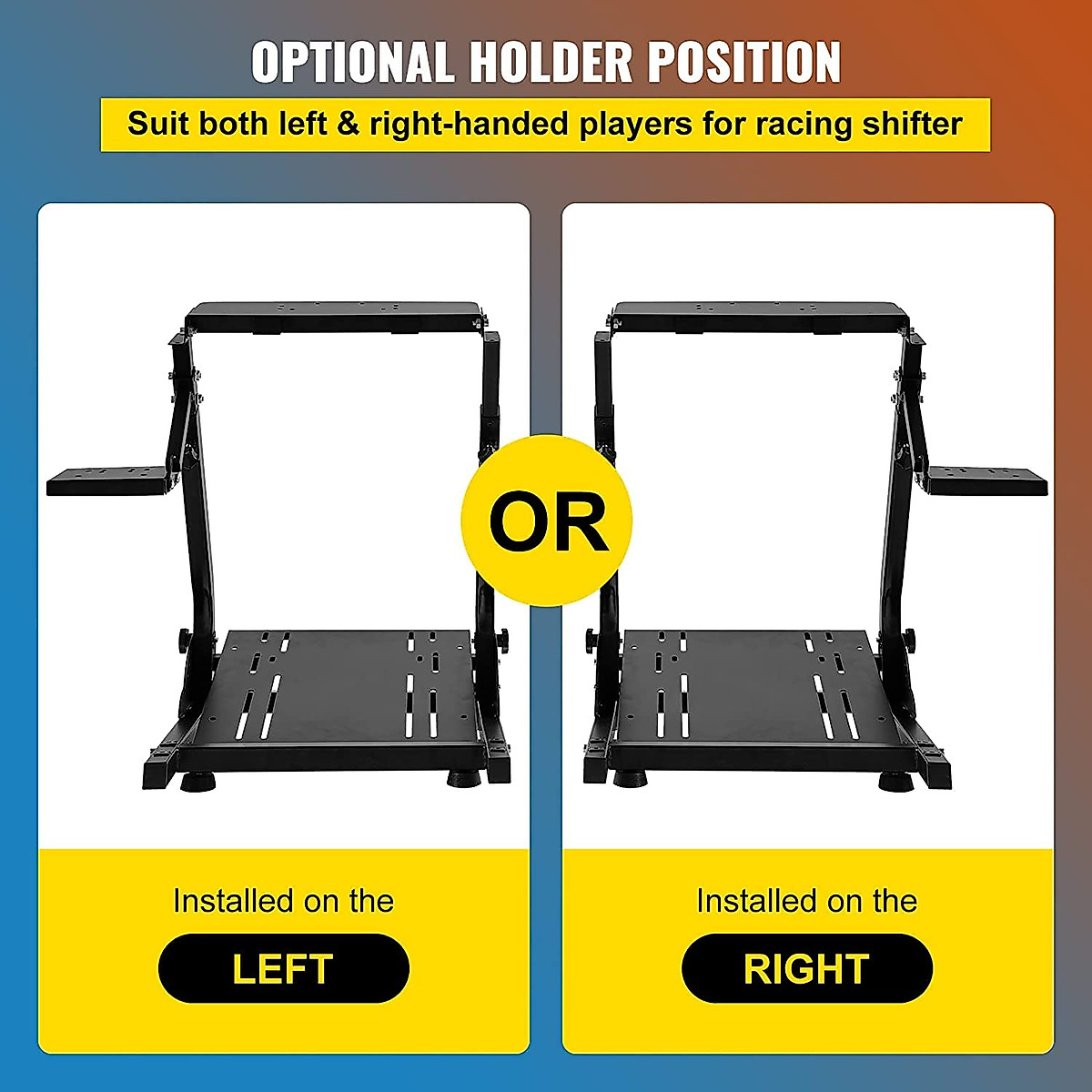 VEVOR G920 Racing Steering Wheel Stand Shifter Mount fit for Mainstream Brands Gaming Wheel Stand Wheel Pedals NOT Included Racing Wheel Stand