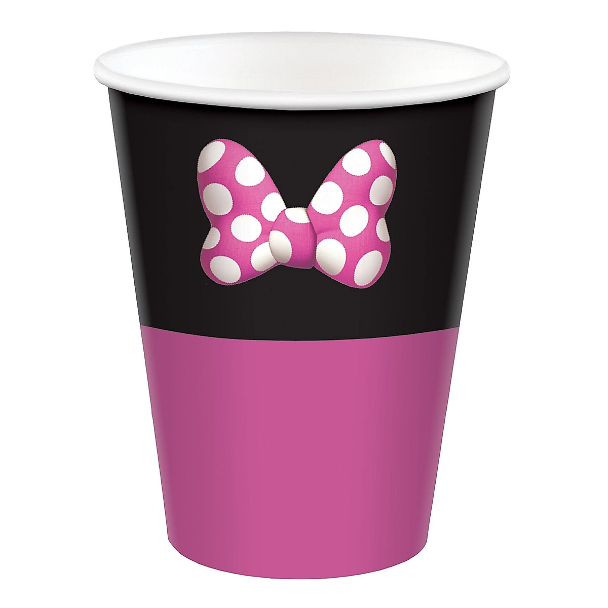 Minnie Mouse Forever Party Supplies Pack Serves 16: 9" Plates Luncheon Napkins Cups and Table Cover with Birthday Candles (Bundle for 16)