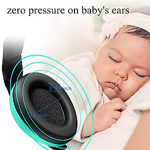 Baby Noise Cancelling Headphones, Ear Protection Earmuffs Noise Reduction for 0-3 Years Kids / Toddlers / Infant, for Babies Sleeping, Airplane, Concerts, Movie, Theater, Firework (Mint Green)