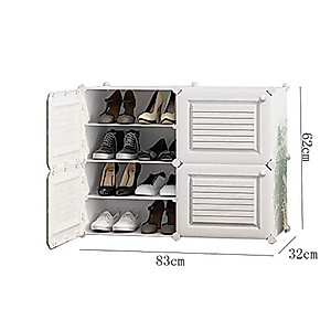 DINGZZ Simple Shoe Cabinet, Home Storage Multi-Layer Dust-Proof Plastic Large-Capacity Dormitory Small Shoe Shelf