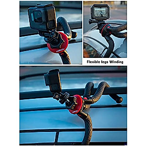 Lammcou Camera Tripod Flexible Mini Small Travel Lightweight Bendy Selfie Gorrila Tripod for DSLR Camera Vlogging Video Camera Action Camcorder Webcam Projector Ring Light Accessory Trípode