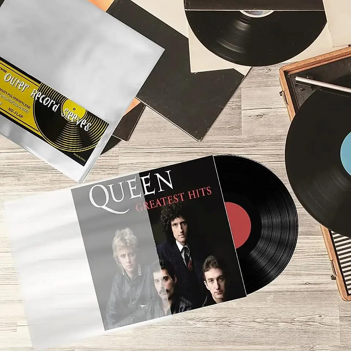 Vinyl Record Sleeves - Outer Album Covers - Protective Storage - Clear Durable Sleeves 25 Count