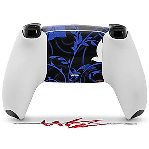 WraptorSkinz Skin Wrap compatible with Sony PS5 DualSense Controller Twisted Garden Blue and White (CONTROLLER NOT INCLUDED)
