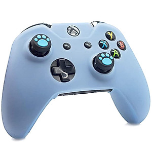 OSTENT Soft Protector Silicone Skin Case Cover Pouch for Microsoft Xbox One Controller - Color Light Blue