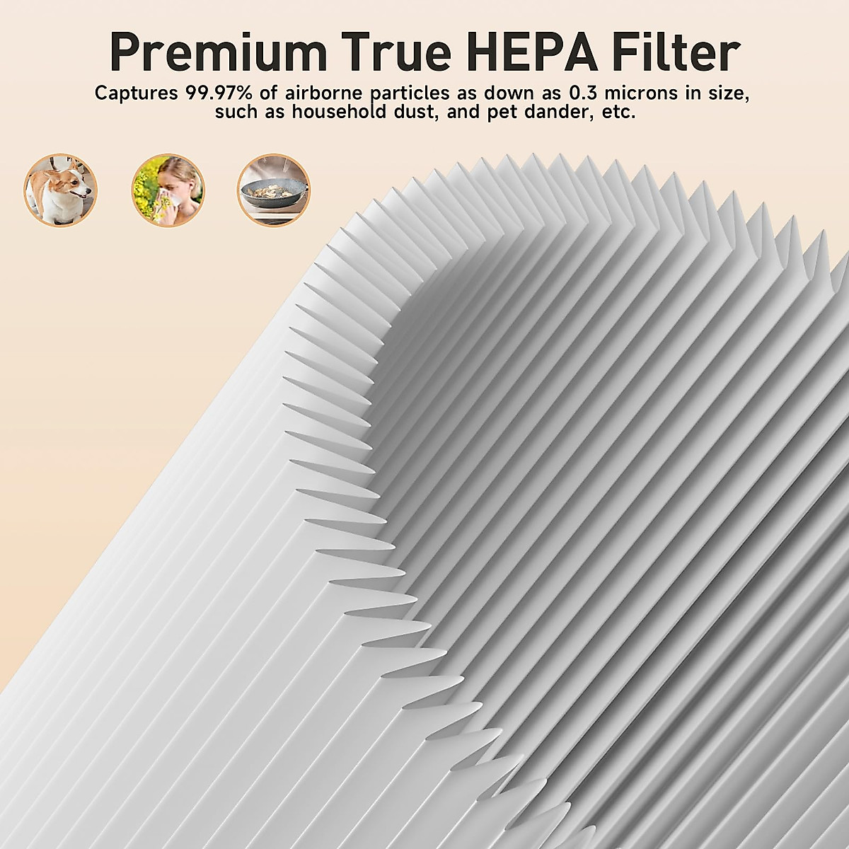 2 Pack Blue Pure 511 Filter Replacement Compatible With Blueair Blue Pure 511 Air Cleaner. Fit For Blue Air 511 Filter Replacement. 3-In-1 True HEPA Filter With Activated Carbon Filter.