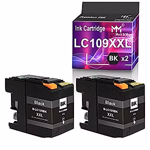 MM MUCH & MORE Ink Cartridge Replacement for Brother LC109 XXL LC109BK LC109XXL LC-109 Super High Yield to Used for MFC-J6520DW J6720DW J6920DW Printer (2-Pack, Black)