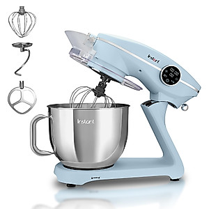 Instant Pot Stand Mixer Pro,600W 10-Speed Electric Mixer with Digital Interface,7.4-Qt Stainless Steel Bowl,From the Makers of Instant Pot,Dishwasher Safe Whisk,Dough Hook and Mixing Paddle,Blue