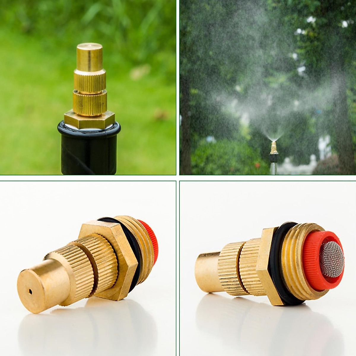 Garden Irrigation Sprinkler Misting Spray Nozzle Adjustable Watering Spray head G1/2'' Male Thread