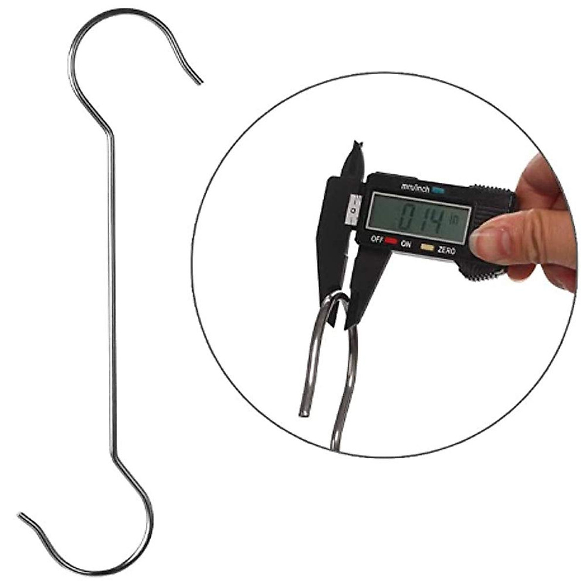 Lchkrep 16 Inch Extra Large Heavy Duty Long Outdoor Plant Hanging S Hooks - for Baskets, Bird Feeders, Wind Chimes, Garden Ornaments,Pergola,Closet,Flower Basket,Indoor Outdoor Uses (6 Pack)…