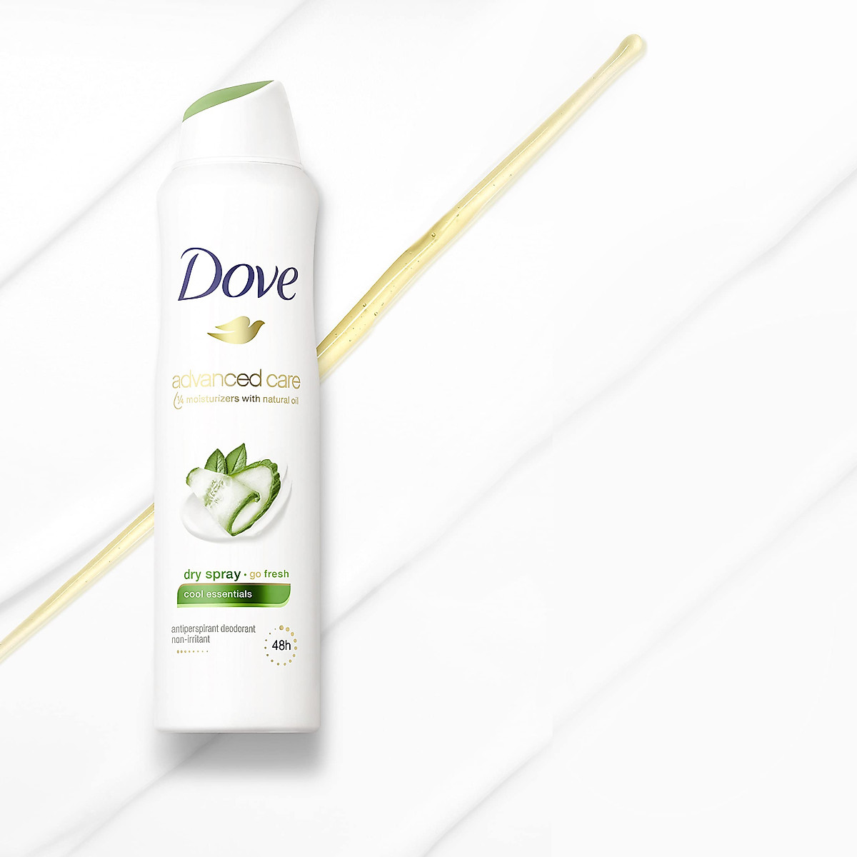 Dove Advanced Care Dry Spray Antiperspirant Deodorant For Women Cool Essentials 48 Hour Deodorant Protection 3.8 oz