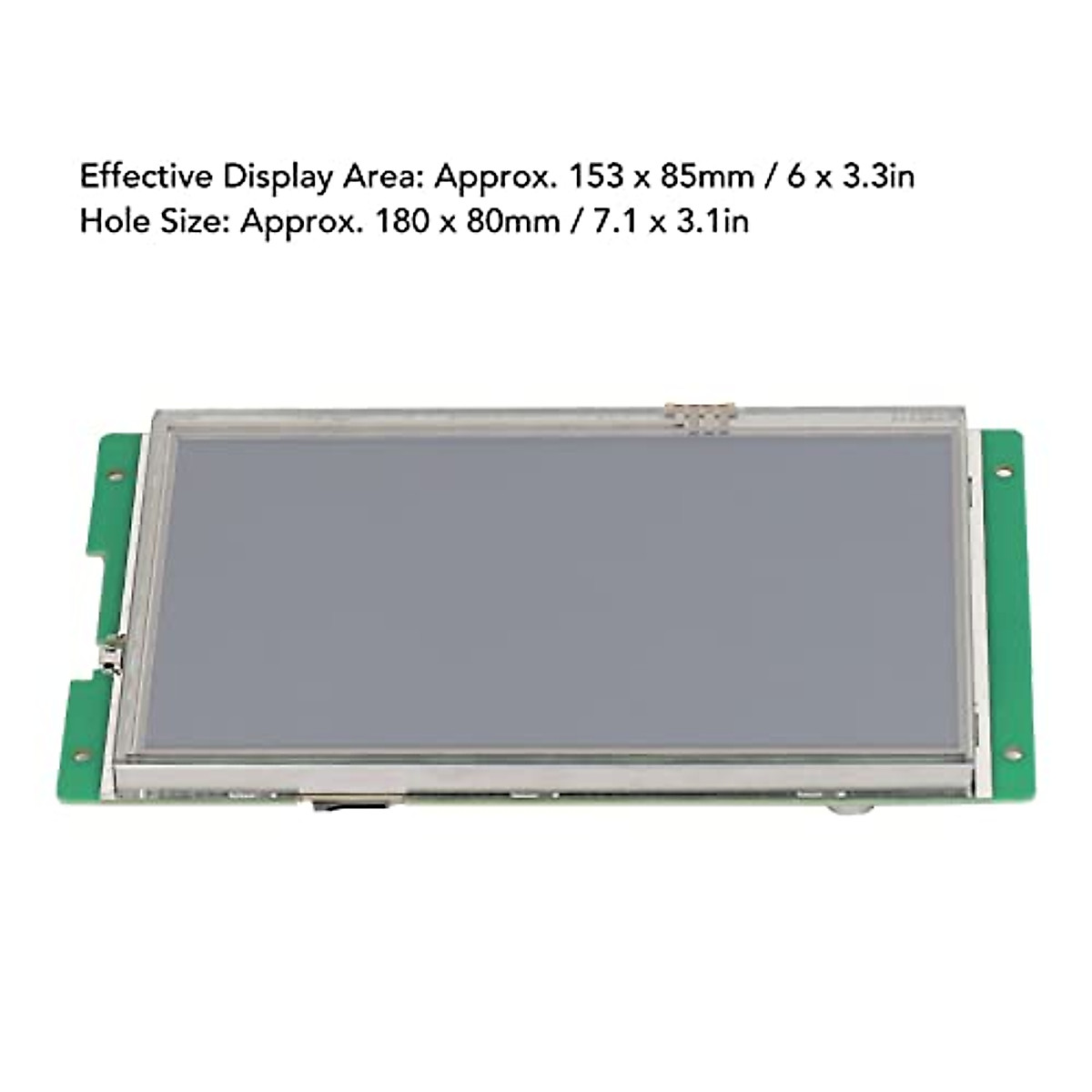 7in Serial Touch Screen, 800x480 Resolution 4 Wire Industrial LCD Screen MCU Control Multifunctional with 2 USB2.0 Ports for DIY Electronic Equipment