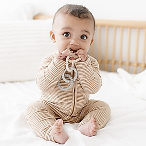 Ryan & Rose Cutie Clinks Attachable Teether Chew Toy for Babies (Neutral)