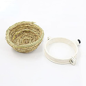 Yu’s north Bird Breeding Nest Bed for Parakeet Cockatiel Canary Lovebird and Small Parrot Cage Hatching Nesting Box (Straw)