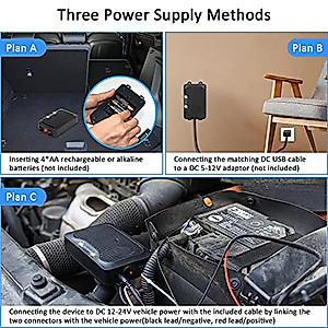 MAGIC CAT Under Hood Animal Repeller, Ultrasonic Waterproof Rodent Repellent for Car Engines, Battery Operated Rat Deterrent Rodent Defense Vehicle with LED Strobe Lights to Scare Mice Away (2 Pack)