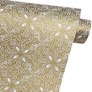 Yifely 45x300cm Retro Vines Self Adhesive Plastic Shelf Drawer Liner Moisture Proof Storage Mat