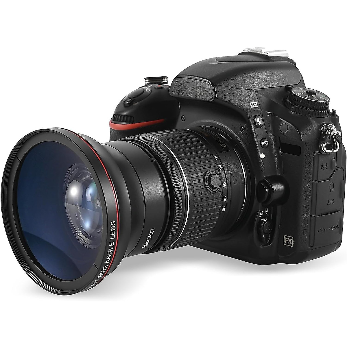 0.43x Optura HD Professional HD Wide Angle Lens with Macro Portion, Size (58mm),for Canon EOS 70D 77D 80D 90D Rebel T8i T7 T7i T6i T6s T6 SL2 SL3 DSLR Cameras