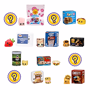 Shopkins Real Littles Snack Time Mega Pack, 13 Plus 13 Real Branded Mini Packs Including 8 Hidden Surprises Inside.