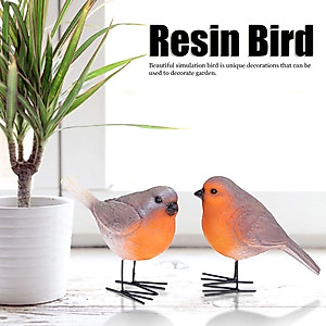 Fishlor Decor Birds Resin Bird, Bird Decor, Decorative Birds Resin Birds, Simulation for Balcony for Garden