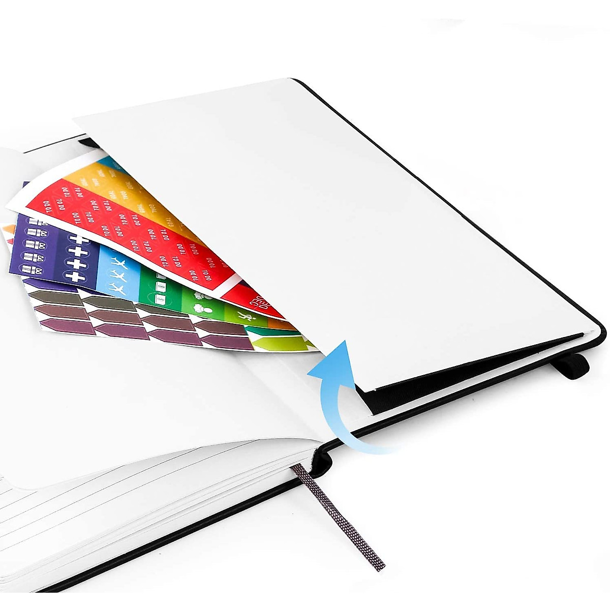 Huhuhero 10 Pack Notebooks Journal, Ruled Notebook, Premium Thick Paper Lined Journal, Black Hardcover Notebook for Office Home School Business Writing Note Taking Journaling, 5"×8.25"