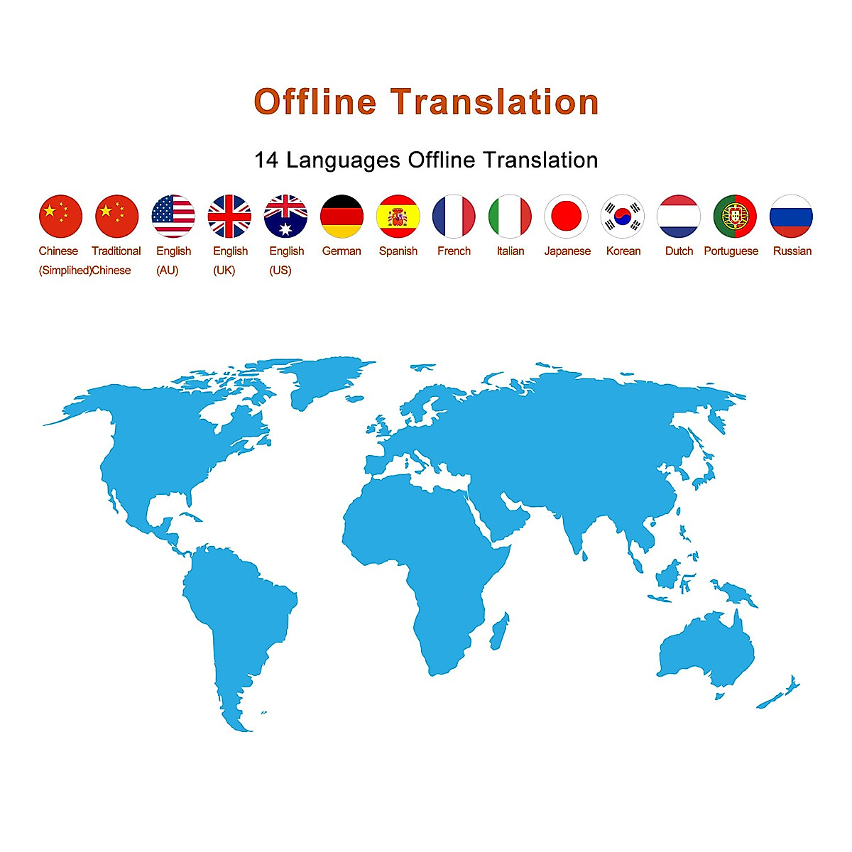 Language Translator Device,138 Languages Two Way Online Real-Time Translation,Support Offline Hotspot WiFi Connection, Voice & Text & Photo Smart Translations for Learning Travelling Business