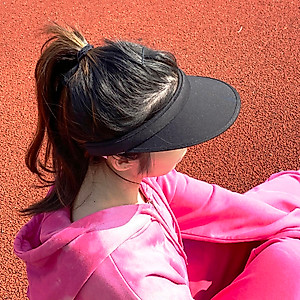 2 Pack Sun Visor Hats Women Men Clip On Backless Visors Hat Outdoor Sports Golf Beach Travel Tennis Caps Wide Brim Sun-hat