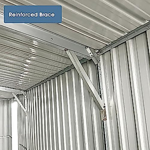 FRANSOUL Outdoor Storage Shed 20x13FT, Metal Shed Backyard Utility Large Storage Shed with 2 Doors and 4 Vents, Metal Car Canopy Shelter for Car, Truck,Bike, Garbage Can, Tool, Lawnmower