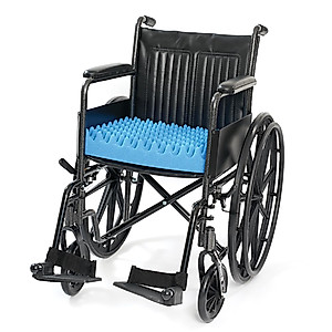Gilbins Convoluted Egg Crate Foam Chair Cushion, Seat Cushion, Car Seat Cushion, Office Chair Cushion or Wheelchair Cushion to Relieve Back Pain Wheelchair and Recliner Chair Pads (Without Cover)