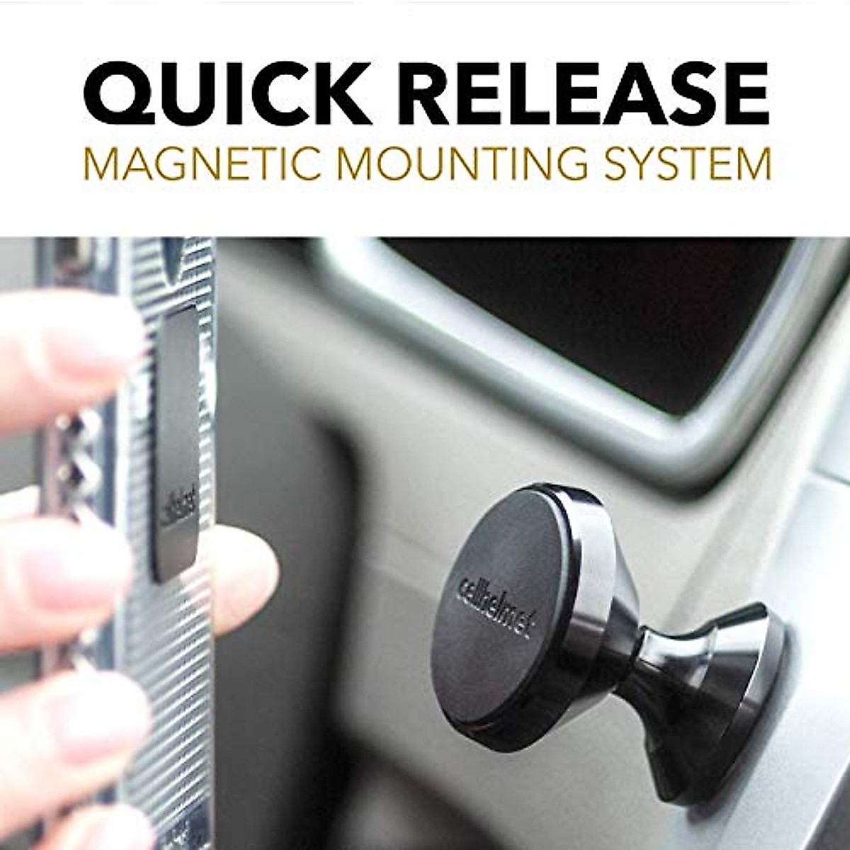 cellhelmet 360° Magnetic Dash Mount Cell Phone Holder for Car Compatible with iPhone 11 Pro Max Xs 8 7 6S Se Galaxy Note 10 Plus S10+ S20 S9 S8 | As Seen on Shark Tank